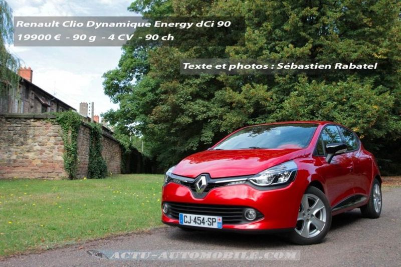 Essai nouvelle Renault Clio Dynamique Energy dCi 90